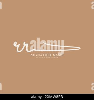 RR Initial letter handwriting and signature logo. A concept handwriting ...