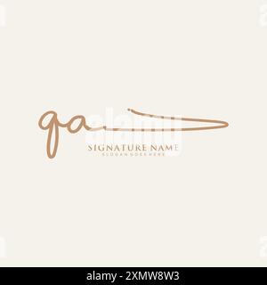 QA Signature Logo Template Stock Vector Image & Art - Alamy