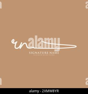 Initial RN Logo Template. Minimalist letter logo template design Stock ...
