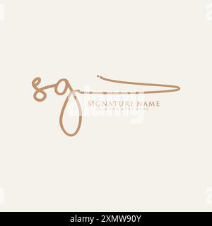 Initial letter SG Logo template design. minimal letter logo Stock ...