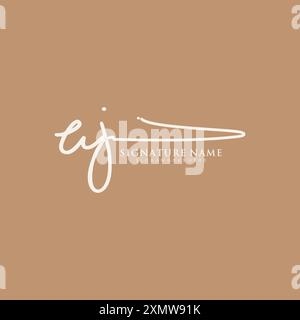 UJ Letter Signature Logo Template elegant design logo Sign Symbol ...