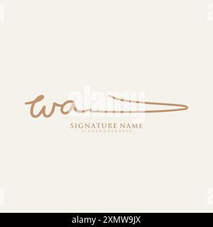 WA Signature Logo Template Stock Vector Image & Art - Alamy