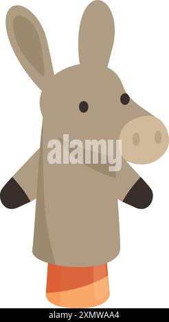 Delightful donkey hand puppet is ready to entertain and spark ...
