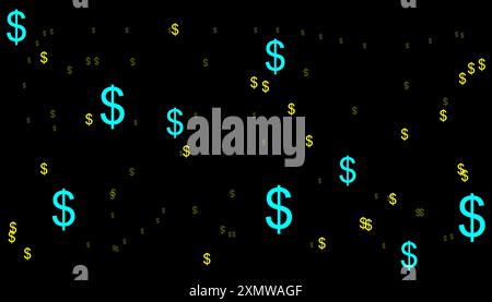 Dollar symbols of different sizes and opacity seamless background ...