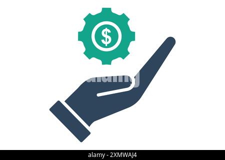 Presentation Gear Icon Vector Glyph Illustration Stock Vector Image ...