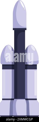 Spacecraft rocket standing on launchpad and ready for launching to ...