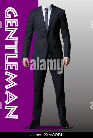 Abstract handsome man without face. Vector 3d illustration Stock Vector ...