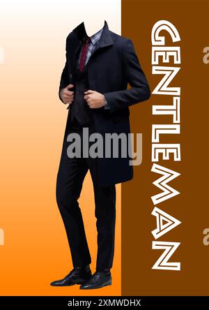 Abstract handsome man without face. Vector 3d illustration Stock Vector ...