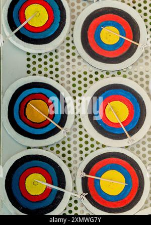 Bow and arrow old weapon system archery Stock Photo - Alamy