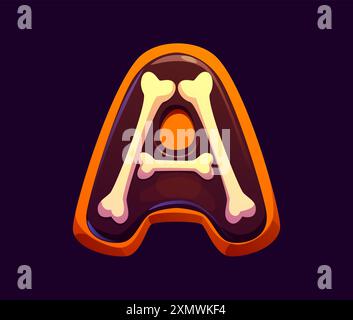 Letter E Halloween font, cartoon evil type, funny scary typeface ...
