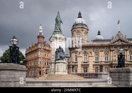 Victoria Square, statues of Queen Victoria and surrounding prominent ...