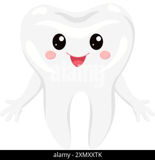 Kawaii tooth kids dental care vector educational seamless pattern ...