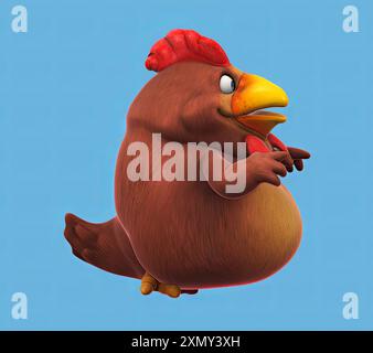 Fun 3D cartoon hen dancing Stock Photo - Alamy