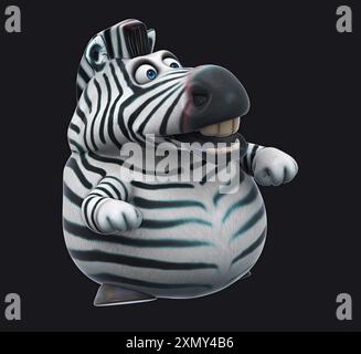 Fun 3D cartoon zebra dancing Stock Photo - Alamy