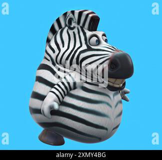 Fun 3D cartoon zebra talking Stock Photo - Alamy