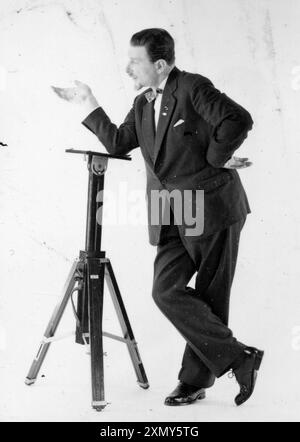 Advertisement -- male model posing (Phillip Webb Stock Photo - Alamy