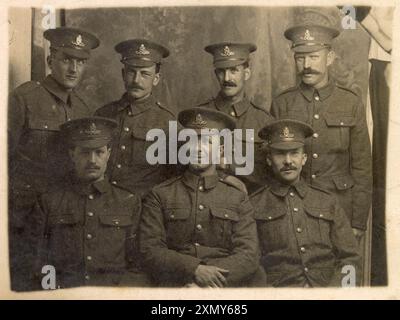 Royal Artillery group photo, WW1, wearing ammunition bandoliers Stock ...