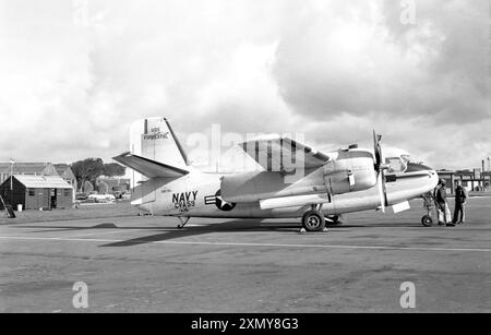 USS Forrestal (CVA-59), a fixed-wing aircraft carrier, is underway in ...