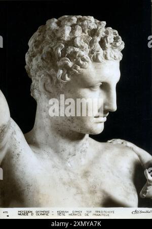 Hermes of Praxiteles, Archaeological Museum of Olympia, Greece Stock ...