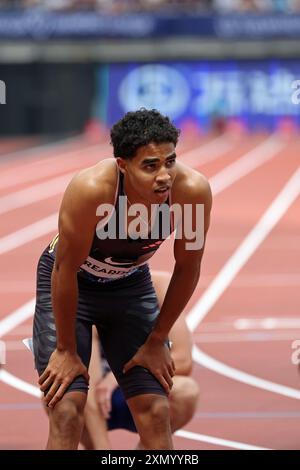 Samuel REARDON of Blackheath & Bromley after getting a PB in the 400m ...