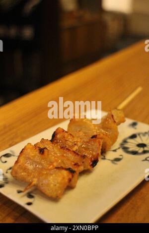 Yakitori : Kawa (chicken skin) in Kyoto, Japan Stock Photo - Alamy