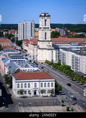 PRODUCTION - 30 July 2024, Brandenburg, Potsdam: View of the staircase ...