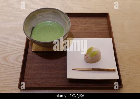 Matcha and Japanese sweets in Kyoto, Japan Stock Photo - Alamy
