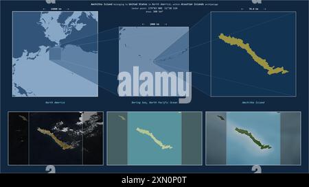 Amchitka Island in the Bering Sea on a topographic, OSM Humanitarian ...