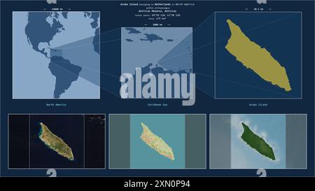 Aruba Island in the Caribbean Sea, belonging to Netherlands, isolated ...