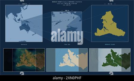Bathurst Island in the Timor Sea on a topographic, OSM Humanitarian ...