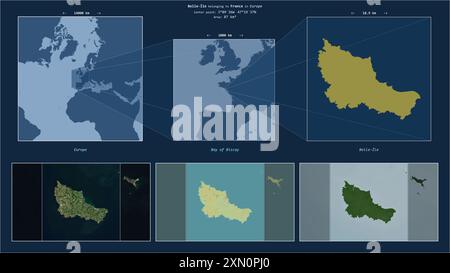 Belle-Ile in the Bay of Biscay - belonging to France. Described ...