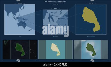 Pulau Binongko in the Banda Sea, belonging to Indonesia, isolated on a ...