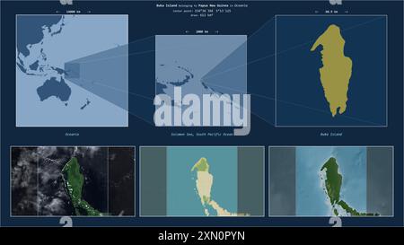 Shape of Buka Island in the Solomon Sea, belonging to Papua New Guinea ...