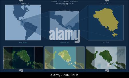 Isla Colon in the Caribbean Sea, belonging to Panama, isolated on a ...