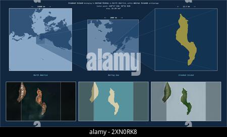 Crooked Island in the Bering Sea on a topographic, OSM Humanitarian ...