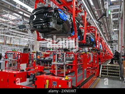 PRODUCTION - 29 July 2024, Brandenburg, Grünheide: Production of the ...
