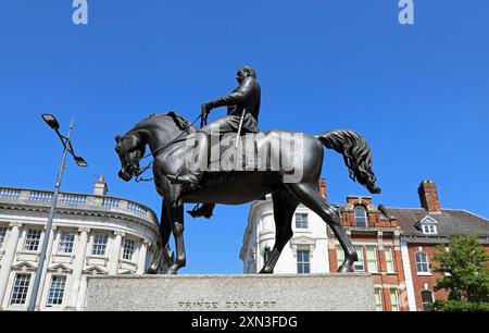 Equestrian statue of Prince Albert, Queen's Square is the central focal ...