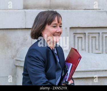 Secretary of State for Wales Jo Stevens speaking to the media at ...