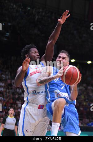 Vassilis Toliopoulos (Greece) against Dominican Republic. FIBA Olympic ...