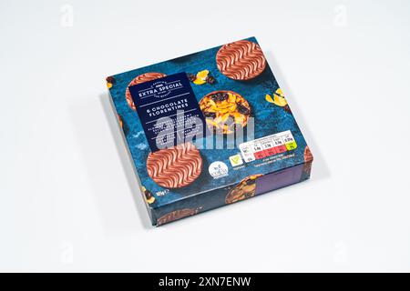 ASDA Extra Special Chocolate Florentines on white background Stock ...