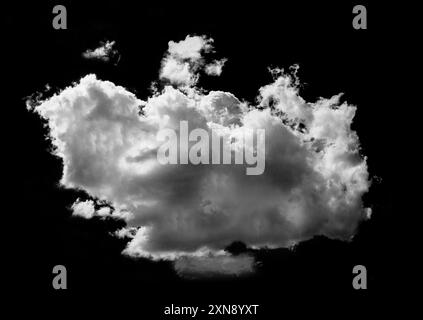white natural cumulus cloud isolated on black background Stock Photo ...