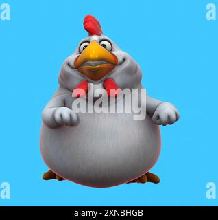 Fun 3D cartoon chicken dancing Stock Photo - Alamy