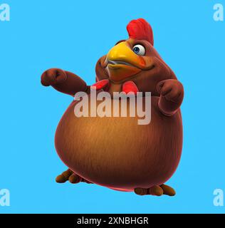 Fun 3D cartoon chicken dancing Stock Photo - Alamy
