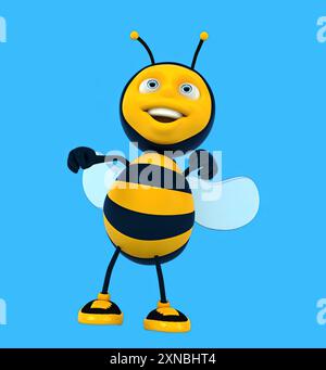 Fun 3D cartoon bee dancing Stock Photo - Alamy