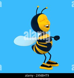 Fun 3D cartoon bee dancing Stock Photo - Alamy