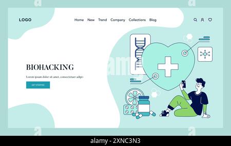 Biohacking concept. Future health optimization through technology ...