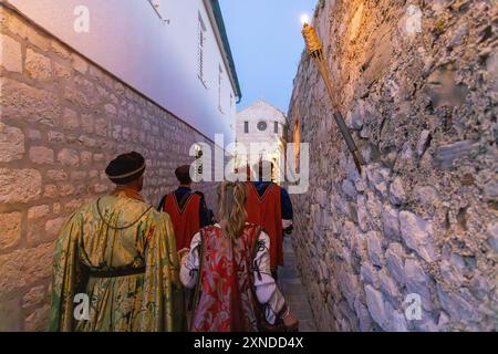 Rabska fjera event in Rab town, Croatia Stock Photo - Alamy