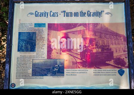 Gravity Car interpretive sign, Mount Tamalpais State Park, California ...