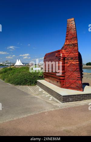 The Radio Flat Holm sculpture, designed by artist Glenn Davidson ...