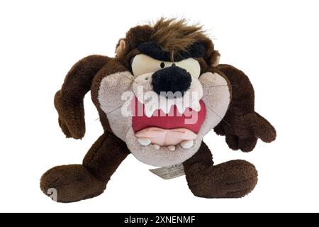 Tasmanian Devil soft toy isolated on white background Stock Photo - Alamy